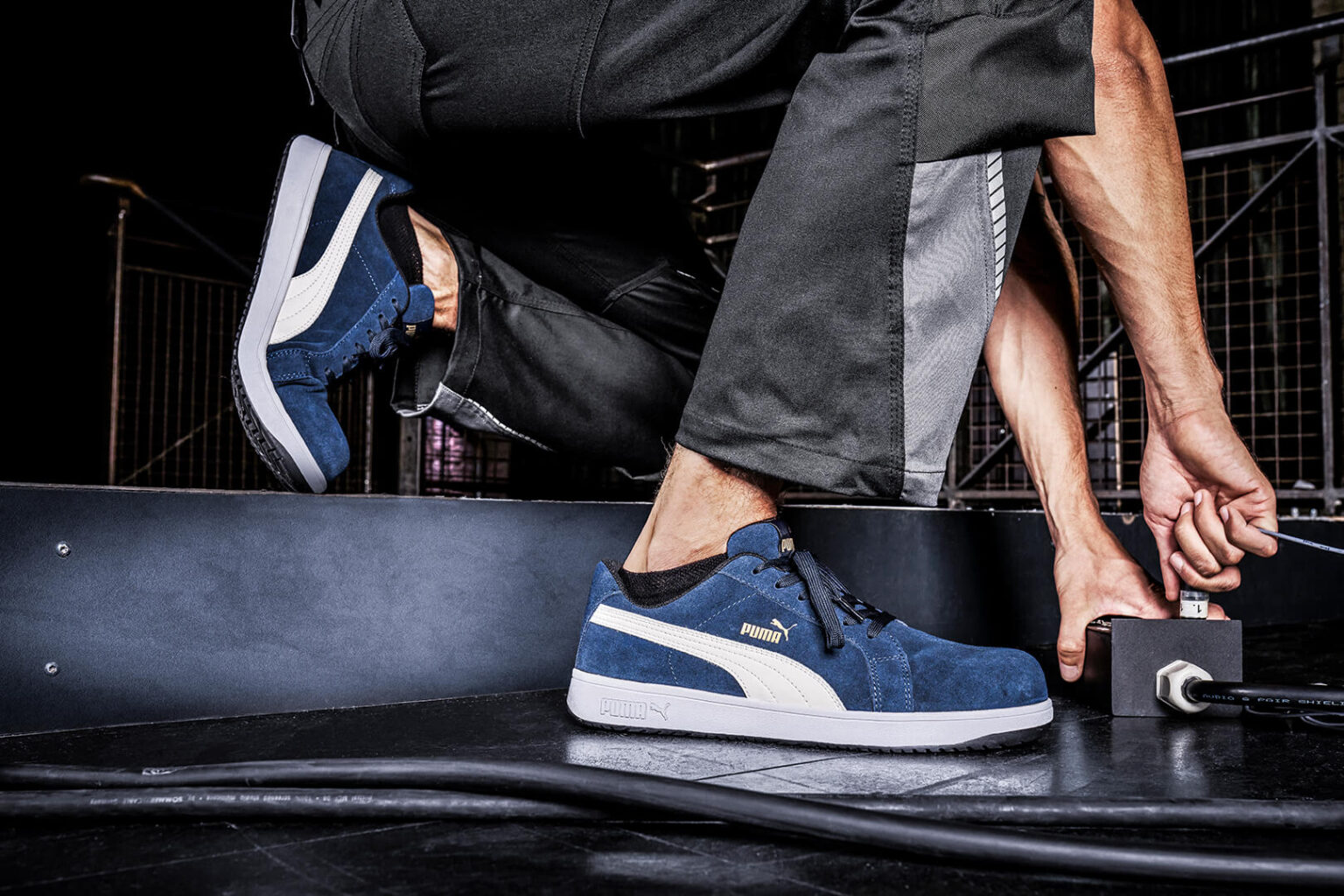 PUMA Iconic Navy Low Safety Shoes S1PL ESD FO HRO SR